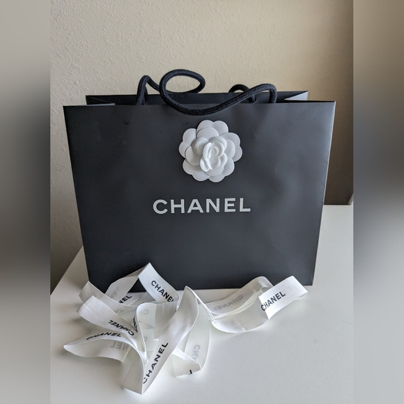 CHANEL | Bags | Chanel Paper Bag With Flower Ribbon | Poshmark